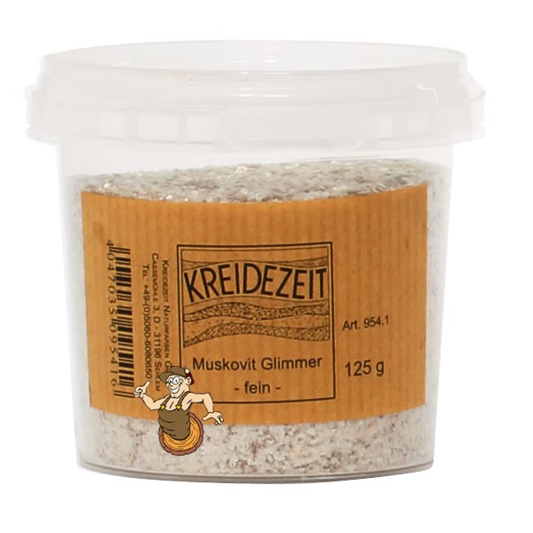 Muscovit Glimmer fein 125g | Kreidezeit Naturfarben Shop von Bioraum